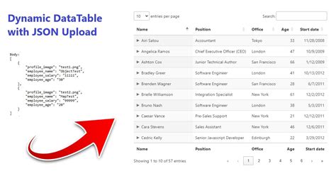 Dynamic Datatable With Json Upload Tools Joydeep Deb