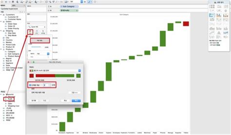 분석 상황에 맞는 차트 작성 ③ 워터폴warterfall 차트 빅데이터 분석 시각화 전문기업