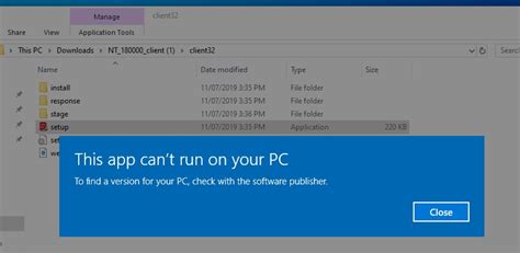 Can Not Install Oracle Database Client 18c On Win 10 32 Bit Stack