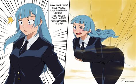 Rule 34 1girls Bent Forward Blue Eyes Blue Hair Blush English Text Fart Fart Cloud Fart Fetish