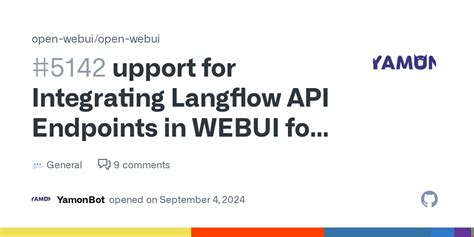upport for integrating langflow api endpoints in webui for enhanced llm