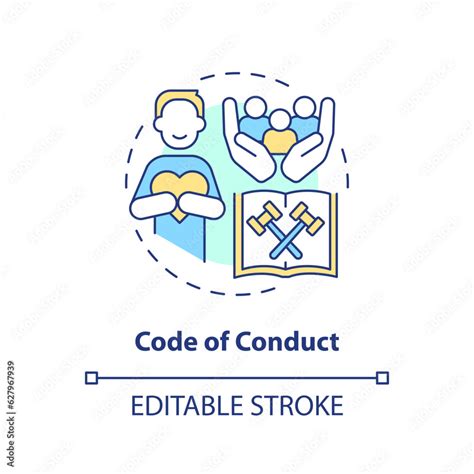 Editable Code Of Conduct Icon Concept Isolated Vector Lobbying Government Thin Line