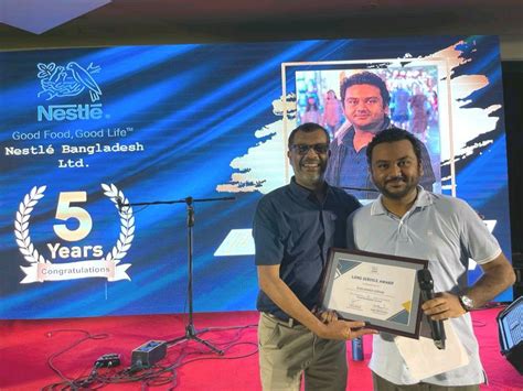 kazi ahmed zubair on linkedin received long service award 5 years completion from our sales