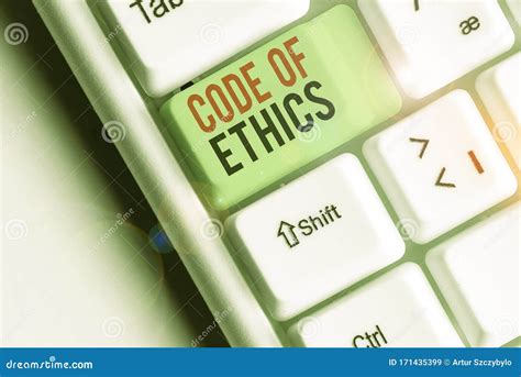 Text Sign Showing Code Of Ethics Conceptual Photo Basic Guide For