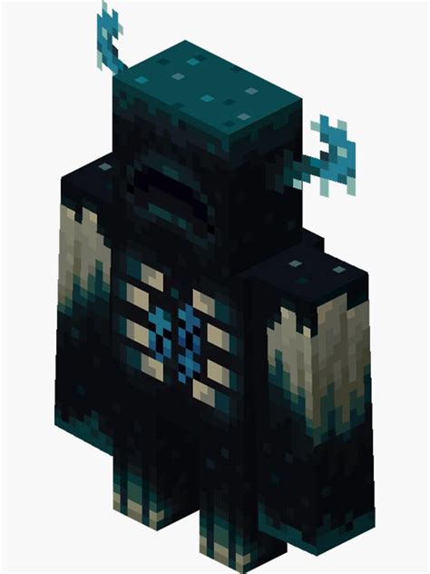 Warden Texture Minecraft Sticker For Sale By Boscioguidena Redbubble