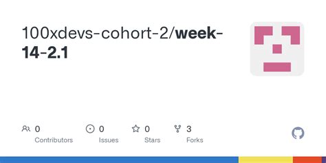 github 100xdevs cohort 2 week 14 2 1