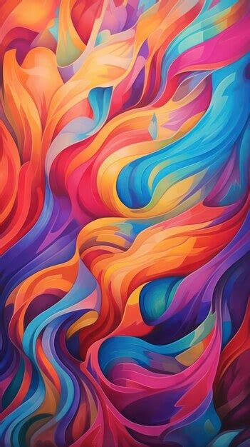 Premium Ai Image Interlocking Shapes In Vibrant Hues Generative Ai