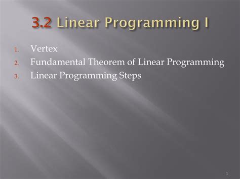 ppt 3 2 linear programming i powerpoint presentation free download id 1867101