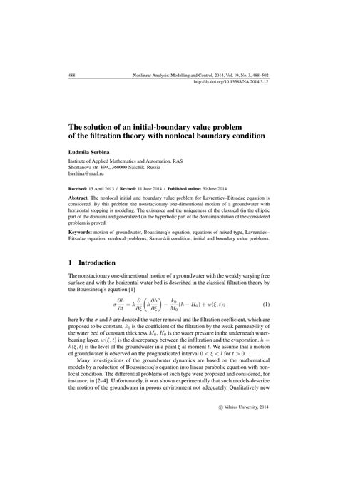 pdf the solution of an initial boundary value problem of the