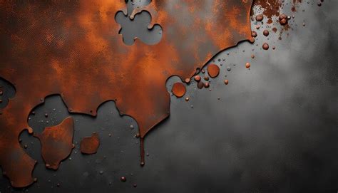 Gray Metal Background With Rust Premium AI Generated Image