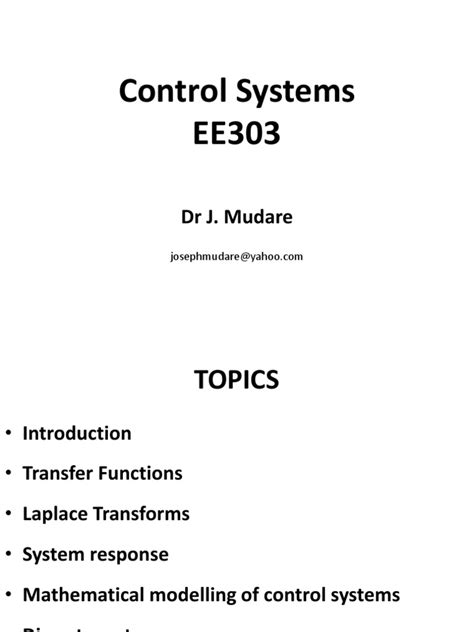 Control Systems Lecture 1 2018 Pdf Control Theory Control System