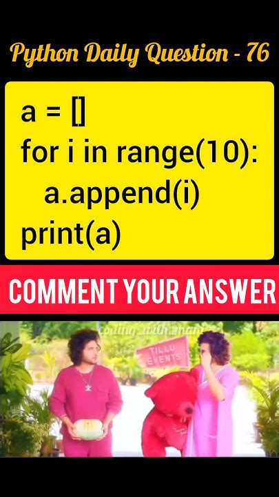 Python Daily Question 76 Python Code Viral Youtubeshorts Shorts Short Youtube Code