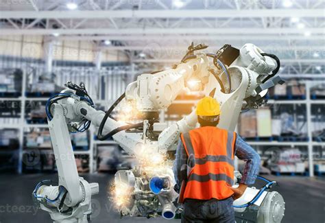 Control Engineer Robotic Arms Industrial Robots Factory Automation Machines 24605069 Stock