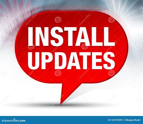 Install Updates Red Bubble Background Stock Illustration Illustration Of Smartphone Refresh