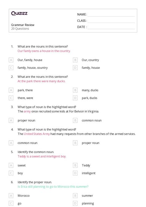 Kindergarten Grammar Worksheets Kindergarten Grammar Worksheets