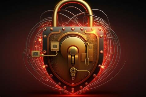 Premium Ai Image Super Technological Padlock With Circuits Data Security Concept Background