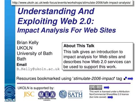 Ppt Understanding And Exploiting Web 20 Impact Analysis For Web