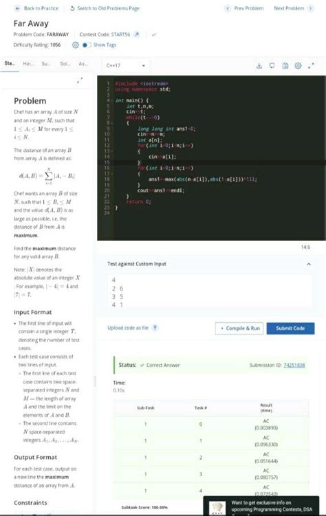 Coding Codechef 100daysofcodechallenge Contest Happycoding Cpp