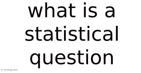What Is A Statistical Question