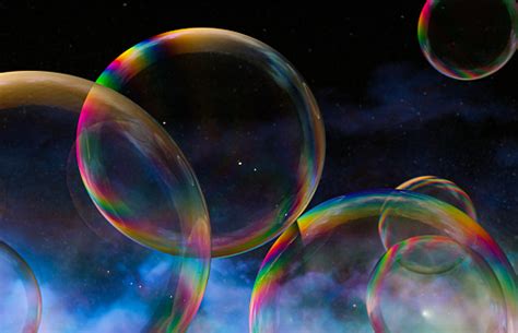 하늘 배경에 떠 있는 홀로그램 비눗방울이 있는 추상 3d 아트 유동체 액체 얼룩 0명에 대한 스톡 사진 및 기타 이미지 0명