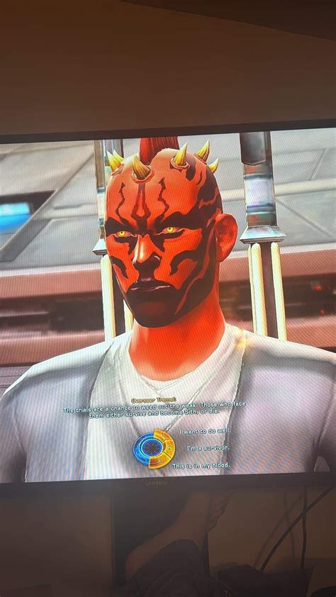 Thanks To Name Limits I Am Daarth Mauul” Rswtor