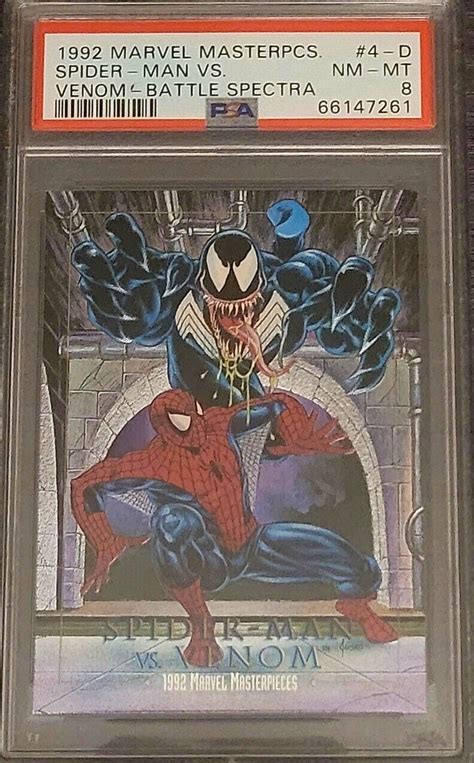 Mavin Spider Man Vs Venom 1992 Marvel Masterpieces 4d Battle Spectra Psa 9 Spiderman