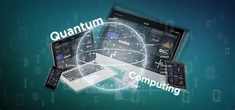 premium photo quantum computing concept with qubit and devices 3d