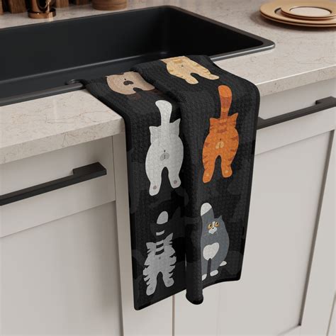 Cute Cat Butt Soft Tea Towel Bathroom Towel Face Towel Crazy Cat Lady Home Decor Kitten Kitty