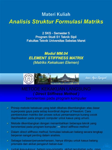 Mm04 Stiffness Matrix Formulation Pdf