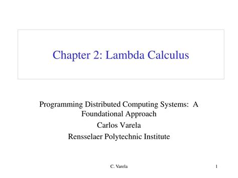 Ppt Chapter 2 Lambda Calculus Powerpoint Presentation Free Download