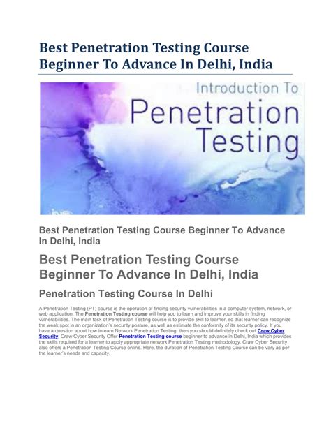Ppt Best Penetration Testing Course Beginner To Advance In Delhi India Powerpoint