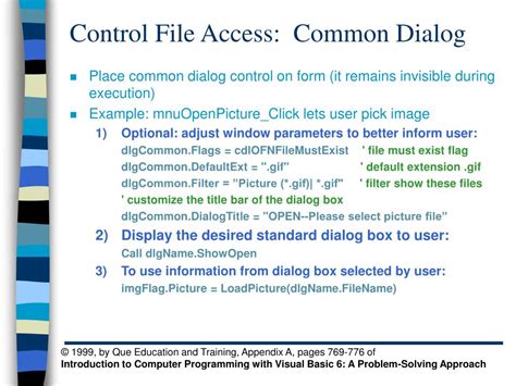 Ppt Adding Common Dialog Control Powerpoint Presentation Free Download Id5577072