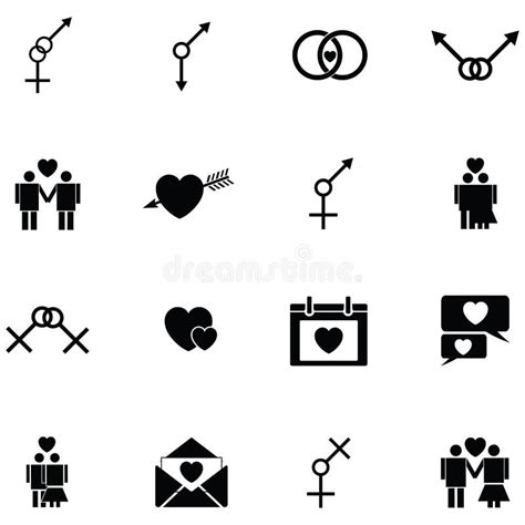 Sexual Icon Set Stock Vector Illustration Of Vector