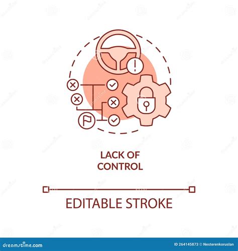 Lack Of Control Terracotta Concept Icon Stock Vector Illustration Of