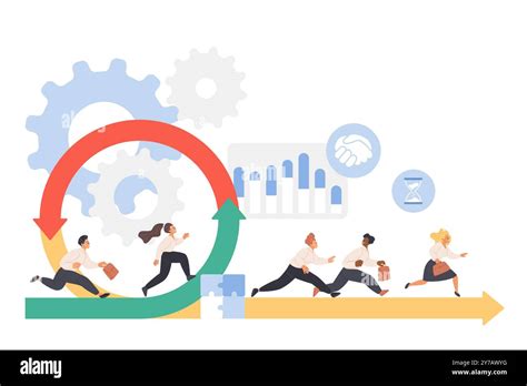 Agile Scrum Methodology Project Management And Organization Cyclic Development Process With