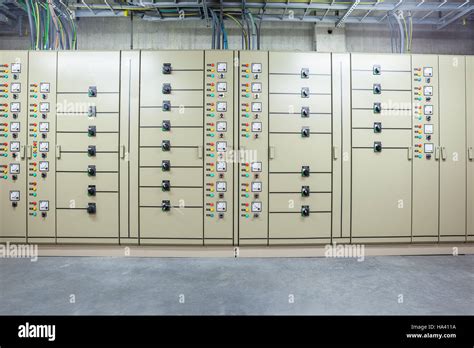 Electric Board With Switches And Measurement And Indicators Stock Photo Alamy