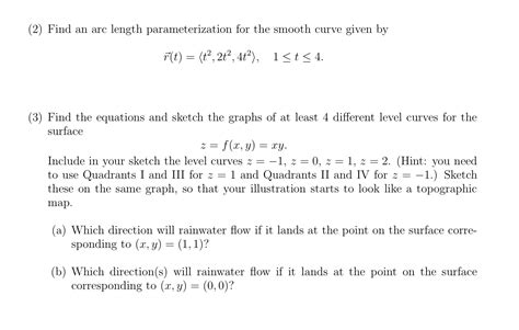Solved Find An Arc Length Parameterization For The Chegg