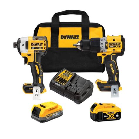 Dewalt 20v Max Xr Lithium Ion Cordless 2 Tool Combo Kit With 40 Ah And