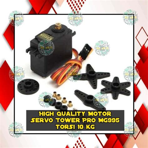 jual motor servo tower pro mg995 torsi 10 kg arduino shopee indonesia