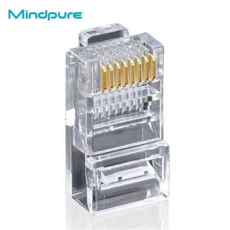 Mindpure Nw012 Rj45 Cat6 Crystal Network Modular Plug 3u Cat6 Shielded Modular Plug Connector