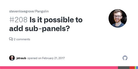 is it possible to add sub panels · issue 208 · stevenlovegrove pangolin · github