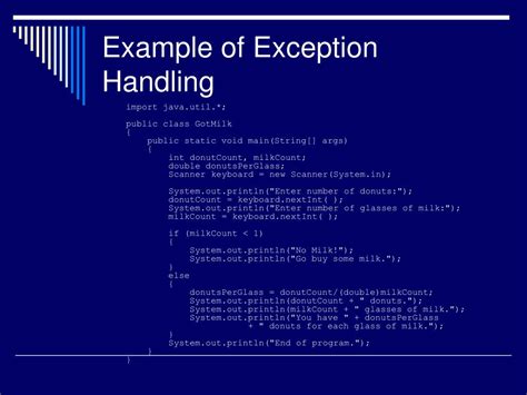 Ppt Basic Exception Handling Powerpoint Presentation Free Download Id65854