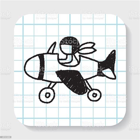 낙서 비행기 그리기에 대한 스톡 벡터 아트 및 기타 이미지 그리기 기업 재무와 산업 낙서 드로잉 Istock