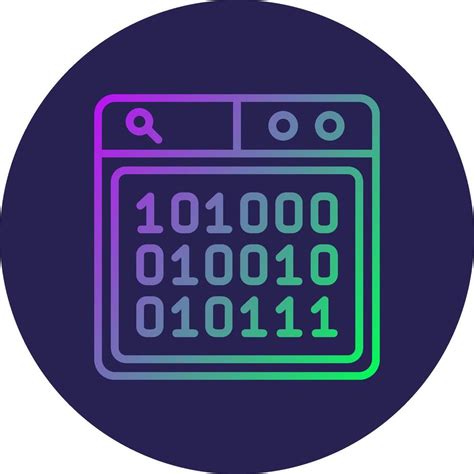Binary Code Line Circle Gradient Icon Design 48177751 Vector Art At