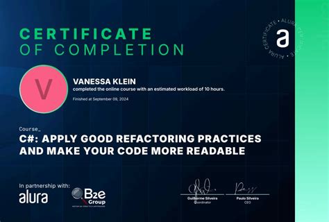 Vanessa Lopes Klein No Linkedin Coding Refactoring Cleancode