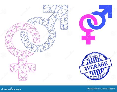 Average Grunge Rubber Imprint And Web Carcass Straight Sex Symbol Vector Icon Stock Vector