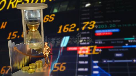 The Chart And Gold Coins For Business Concept 3d Rendering Stock Illustration Illustration Of