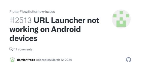 Url Launcher Not Working On Android Devices · Issue 2513 · Flutterflowflutterflow Issues · Github