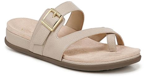 Vionic Carmela Toe Loop Sandal In White Lyst