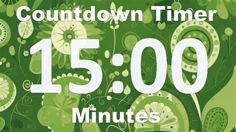 15 Minute Timer Green Background Youtube